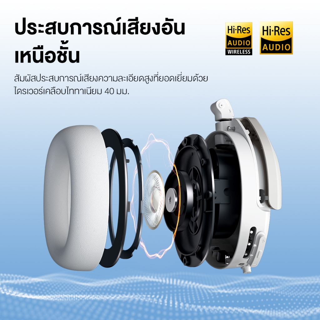 EDIFIER W830NB หูฟังครอบหูไร้สายชุดหูฟังบลูทูธ 5.4 พร้อม -45dbตัดเสียงรบกวน 94ชม เวลาเล่นชาร์จ ...
