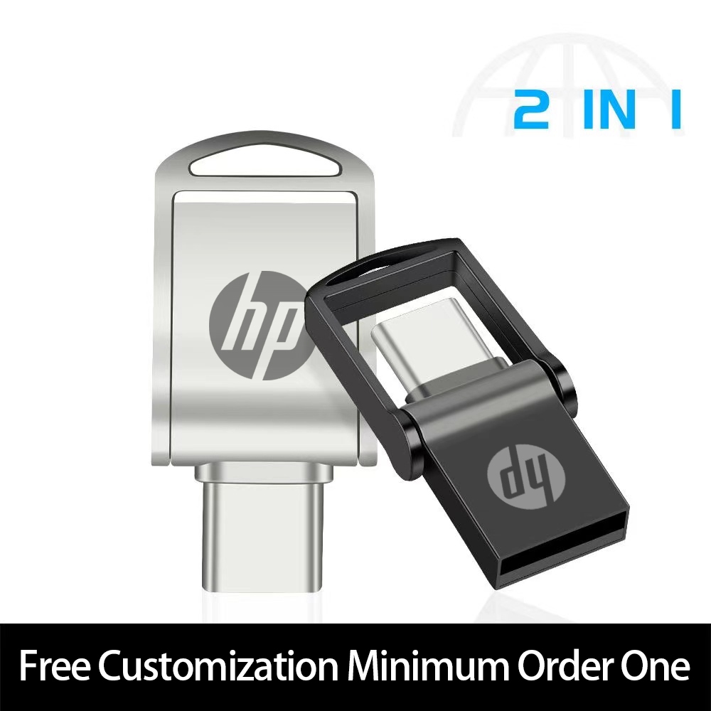 Hp 2TB HP TypeC U Disk Mini USB Dual Drive แฟลชไดรฟ์ otg หน่วยความจํ ...