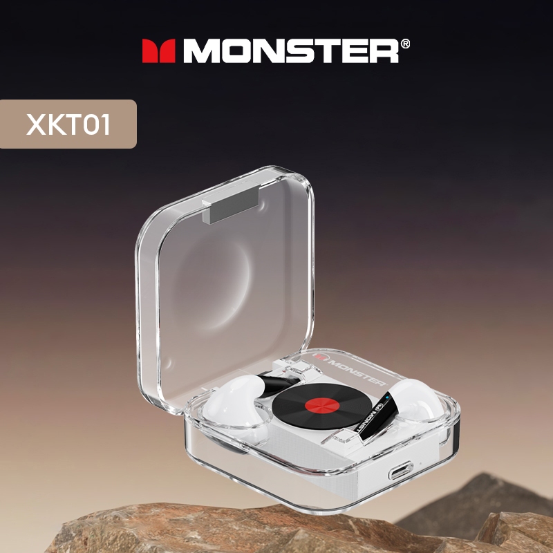 Monster XKT01 หูฟังสเตอริโอไร้สายบลูทูธ 5.2 HiFi TWS พร้อมไมโครโฟน สแตน ...