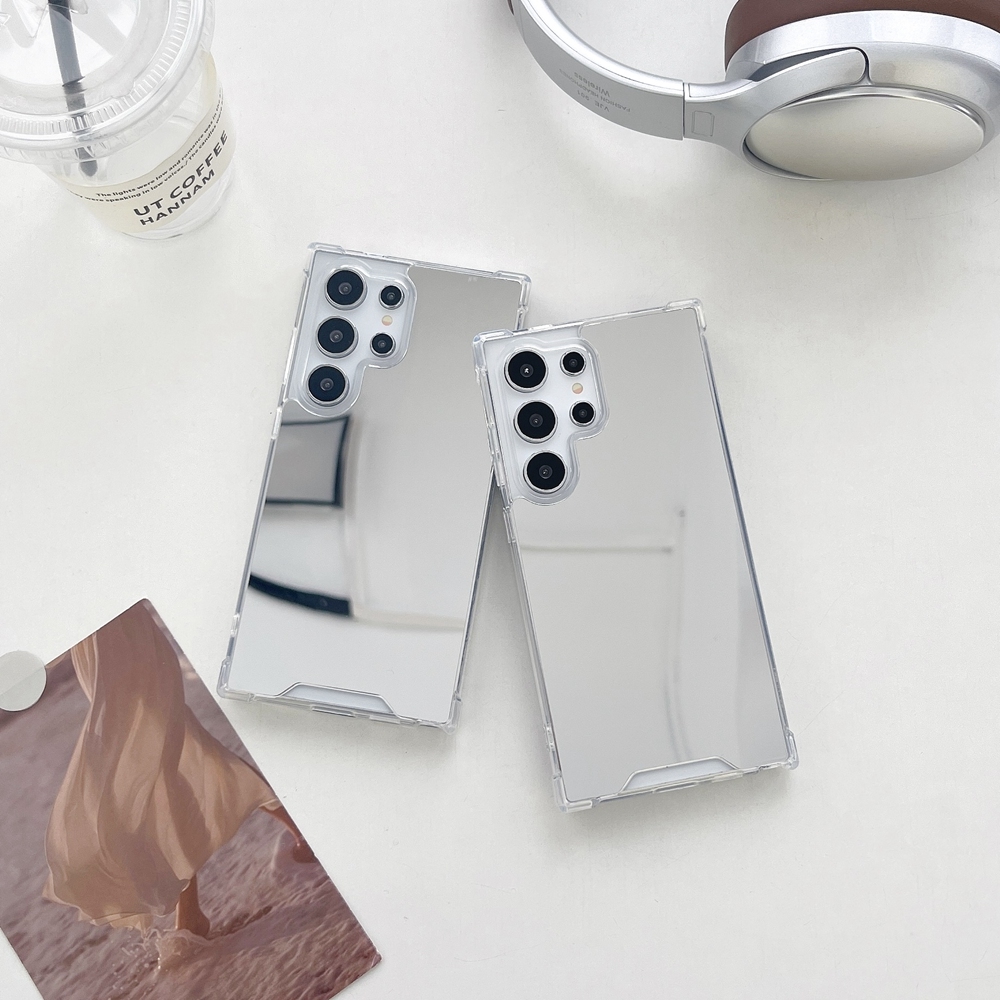 SAMSUNG Elegant Mirrorรูปแบบปกหลังสําหรับ Samsung Galaxy Note 20 S21 ...