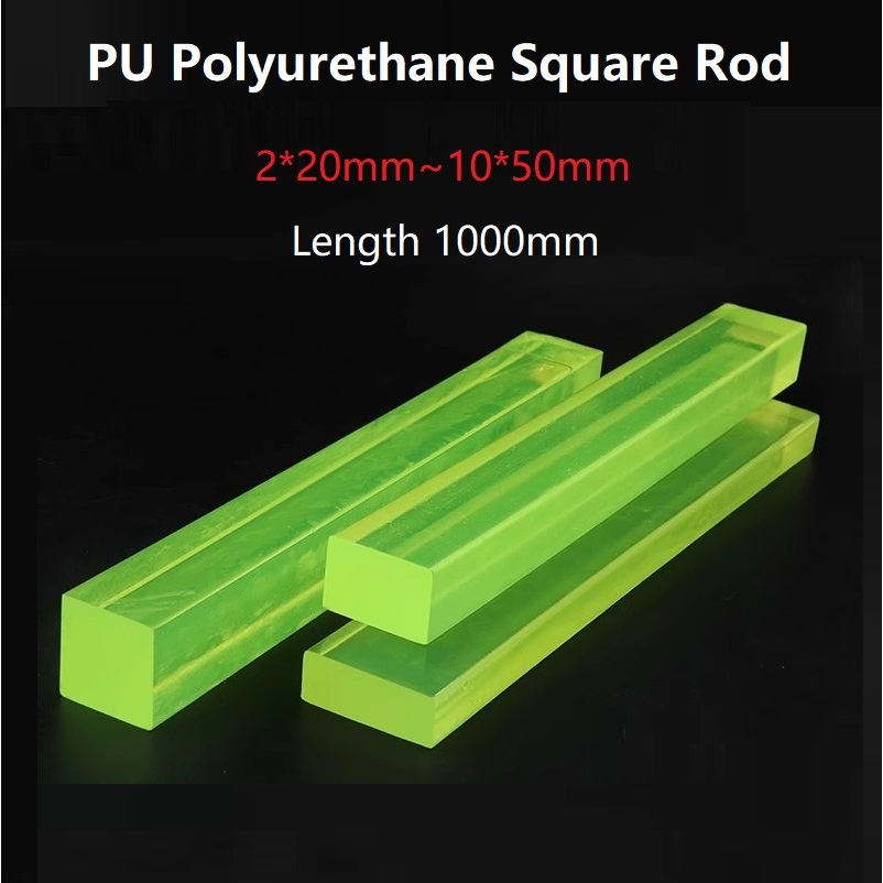 Length 1000mm Square PU Polyurethane Bar 2x20mm ~-10x50mm Beef Tendon ...