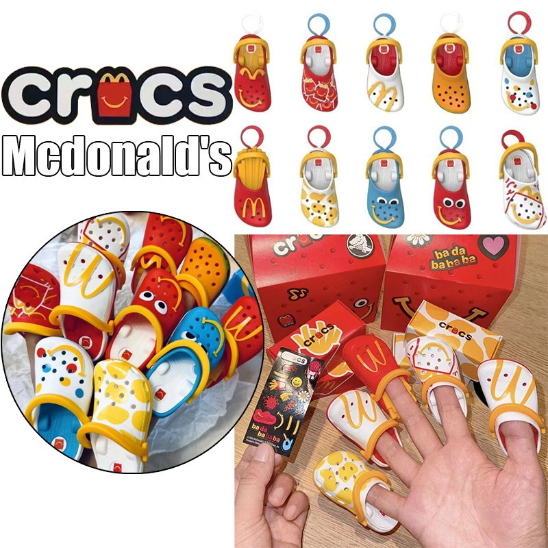 Mcdonals Crocs พวงกุญแจ Mini Mcdo Crocs Mcdonals พวงกุญแจรองเท้าแตะ ...