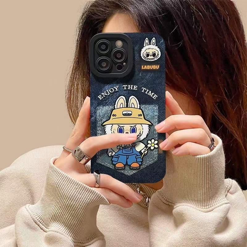 Pop MART เคสโทรศัพท์ The Monster Labubu พร้อมต้านทานสิ่งสกปรก เข้ากันได้กับซีรีส์ iPhone 13/14 ...