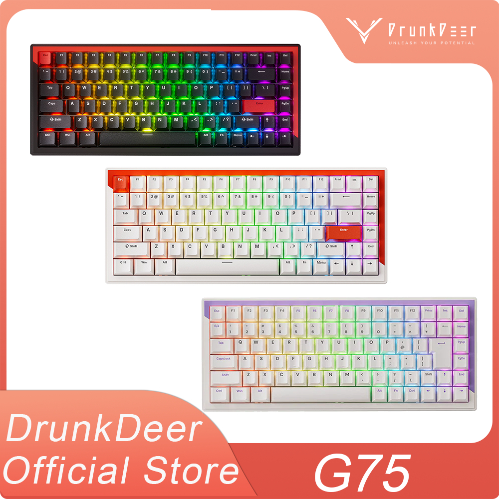 Drunkdeer G75 Rapid Trigger Mechanical Keyboard, คีย์บอร์ดเกม TKL, คีย์บอร์ดสวิตช์แม่เหล็ก, เค้า ...