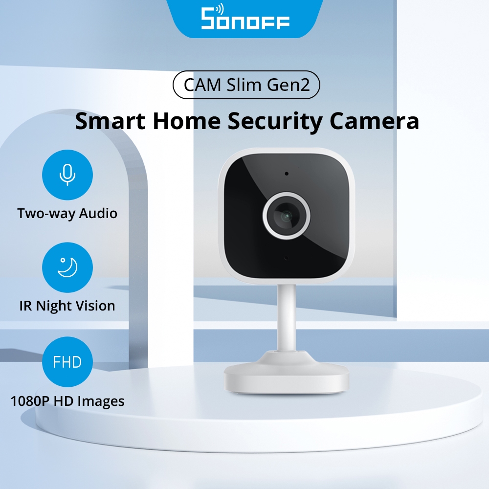 Sonoff CAM Slim Gen2 กล้องรักษาความปลอดภัยบ้านอัจฉริยะ 1080HD กล้องตรวจจับมนุษย์ Hibernation การ ...