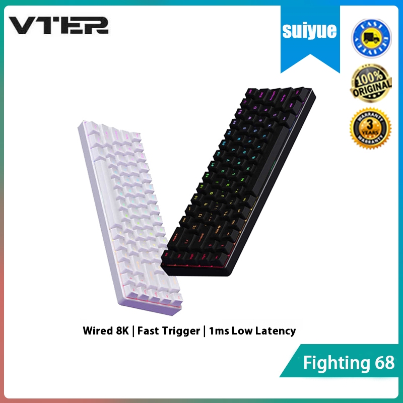 Vter Fighting 68 คีย์บอร์ดเชิงกล esports แกนแม่เหล็กแบบมีสาย, อัตราคืน ...