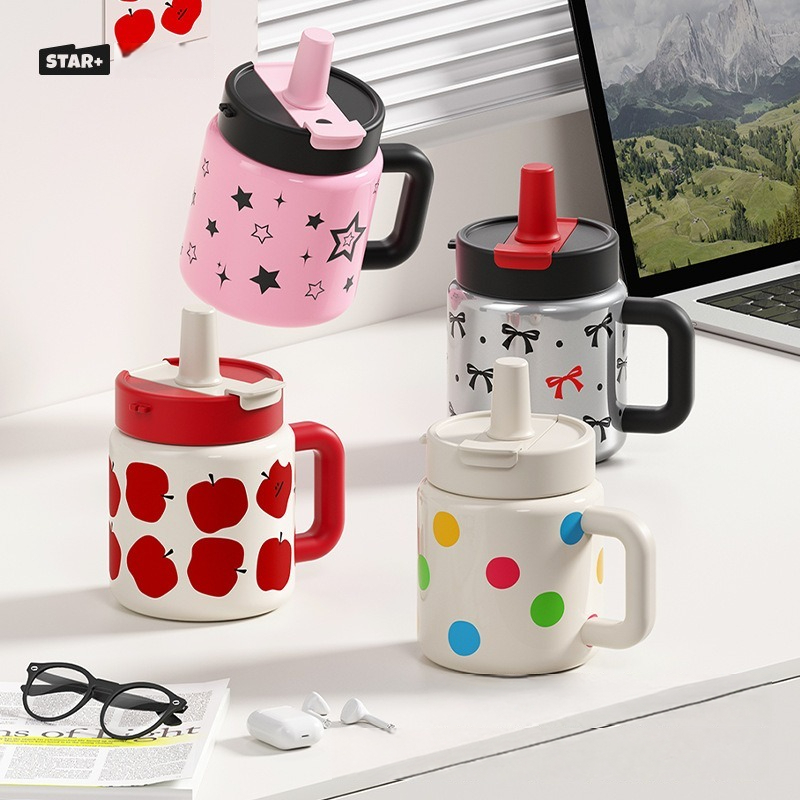 STAR+ STARPLUS | แก้วเก็บความเย็น ซับเซรามิก ขวดน้ําฉนวนน่ารักและพกพา ...