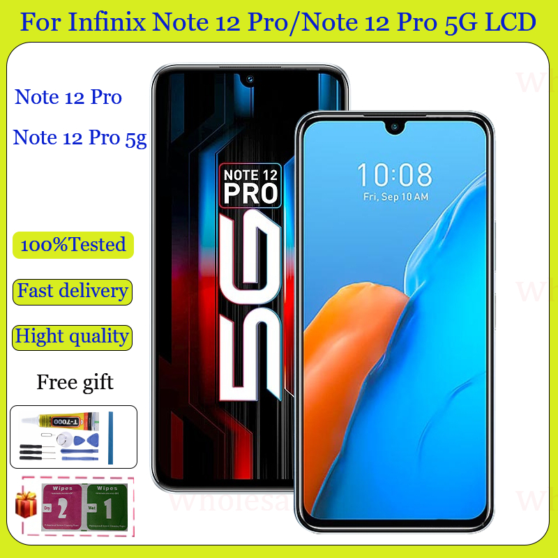 Original AMOLED Infinix Note 12 Pro X676B หมายเหตุ 12 Pro 5G X671B จอ ...
