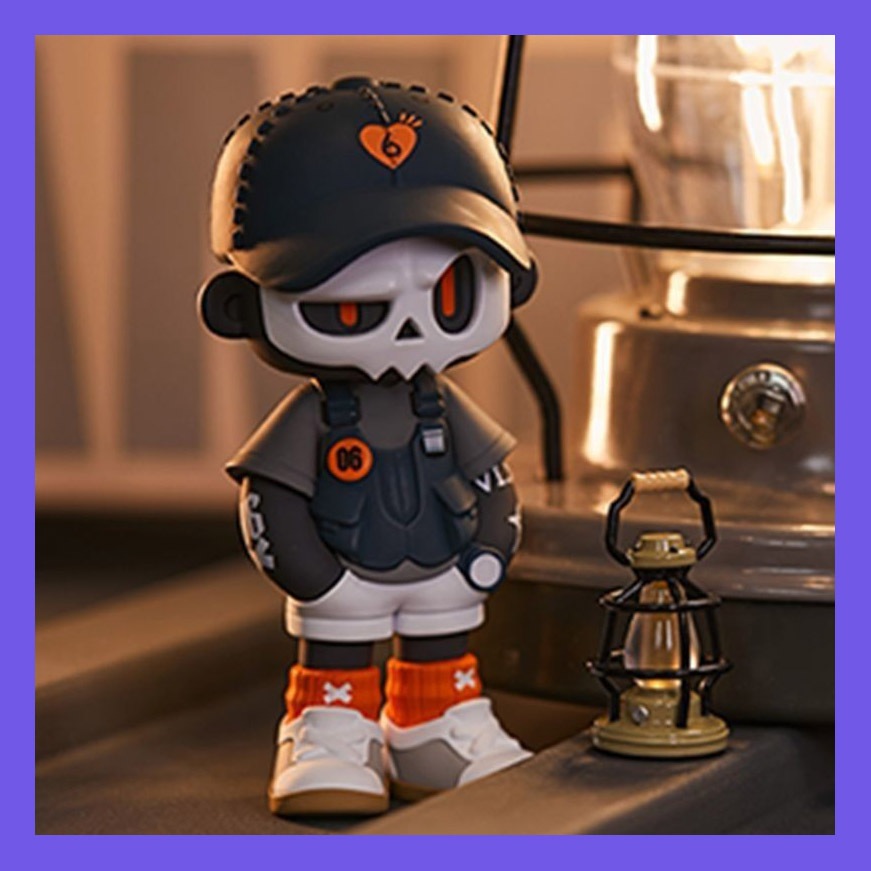 Mr. Bone Camping V4 Series Mr. Bone Blind Box figure model collectible ...