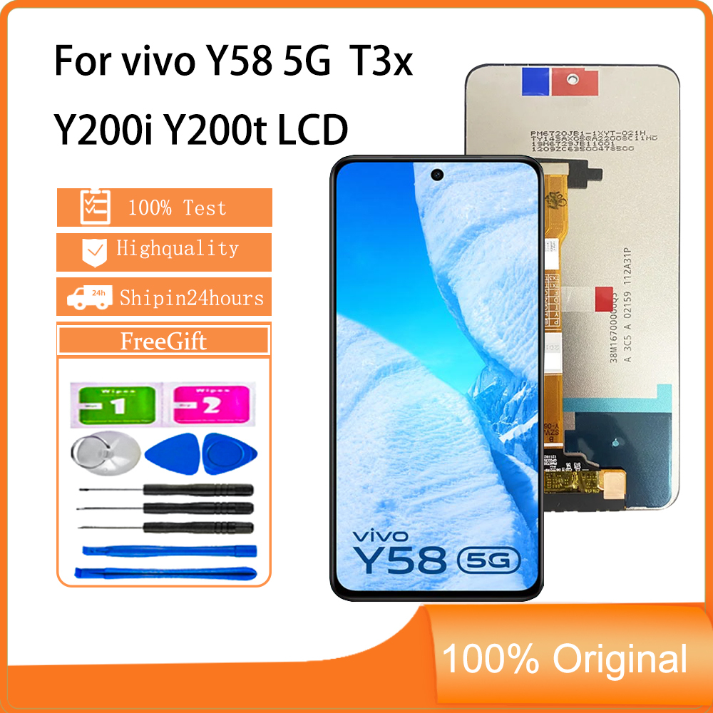 Original Vivo Y58 5G T3x Y200i Y200t จอแสดงผล LCD หน้าจอสัมผัสเปลี่ยน | Shopee Thailand