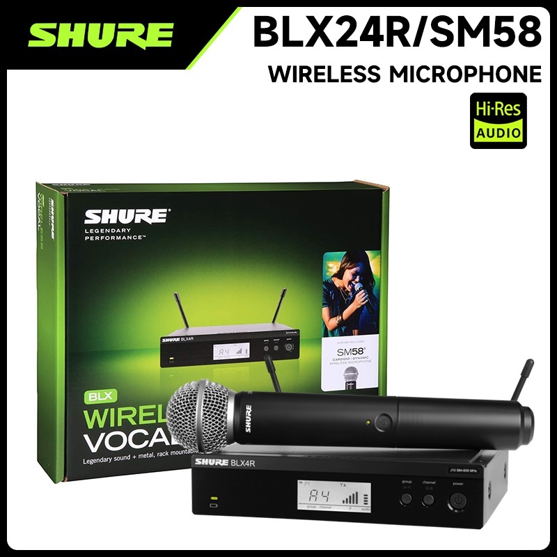 Shure/blx24r/beta58a BLX24R/SM58 ไมโครโฟนไร้สายมืออาชีพ, BLX24R ตัวรับ ...