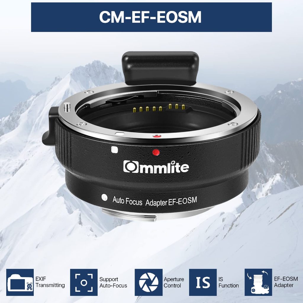 Commlite CM-EF-EOS M Auto-Focus Lens Mount Adapter ใช้งานร่วมกับเลนส์ Canon EF/EF-S ถึง EOS M ...
