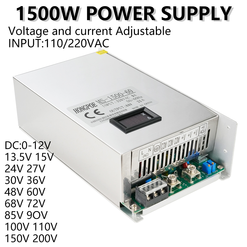 ปรับ 500W 600W 1000W 1500W 0-12V 15V 24V 36V 48V 60V 72V 85V 90V 110V 150V 200V 110/220V Ac To ...