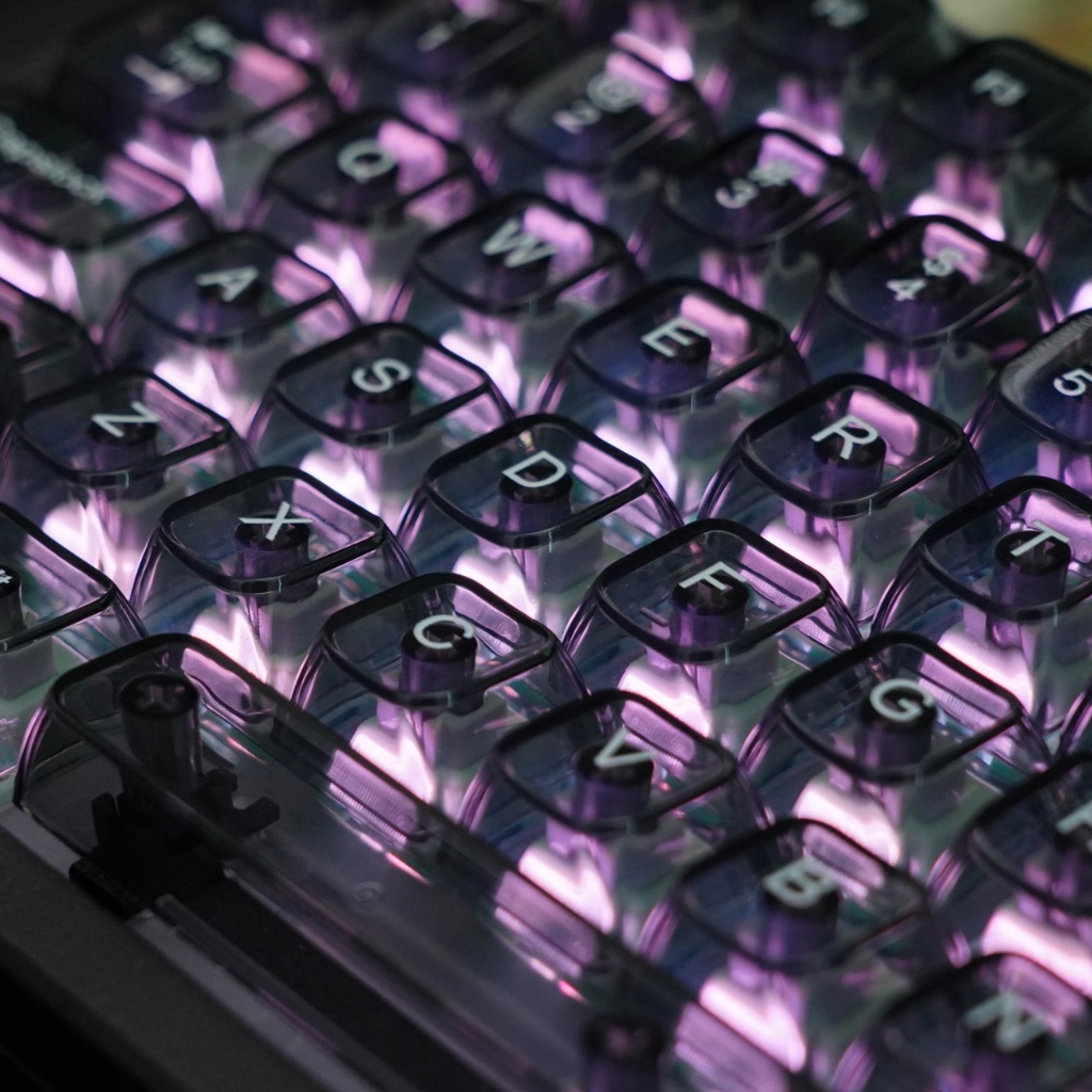 Womier โปร่งใส RGB Keycaps 114 คีย์ Shine ผ่านคริสตัล PBT Custom Key ...