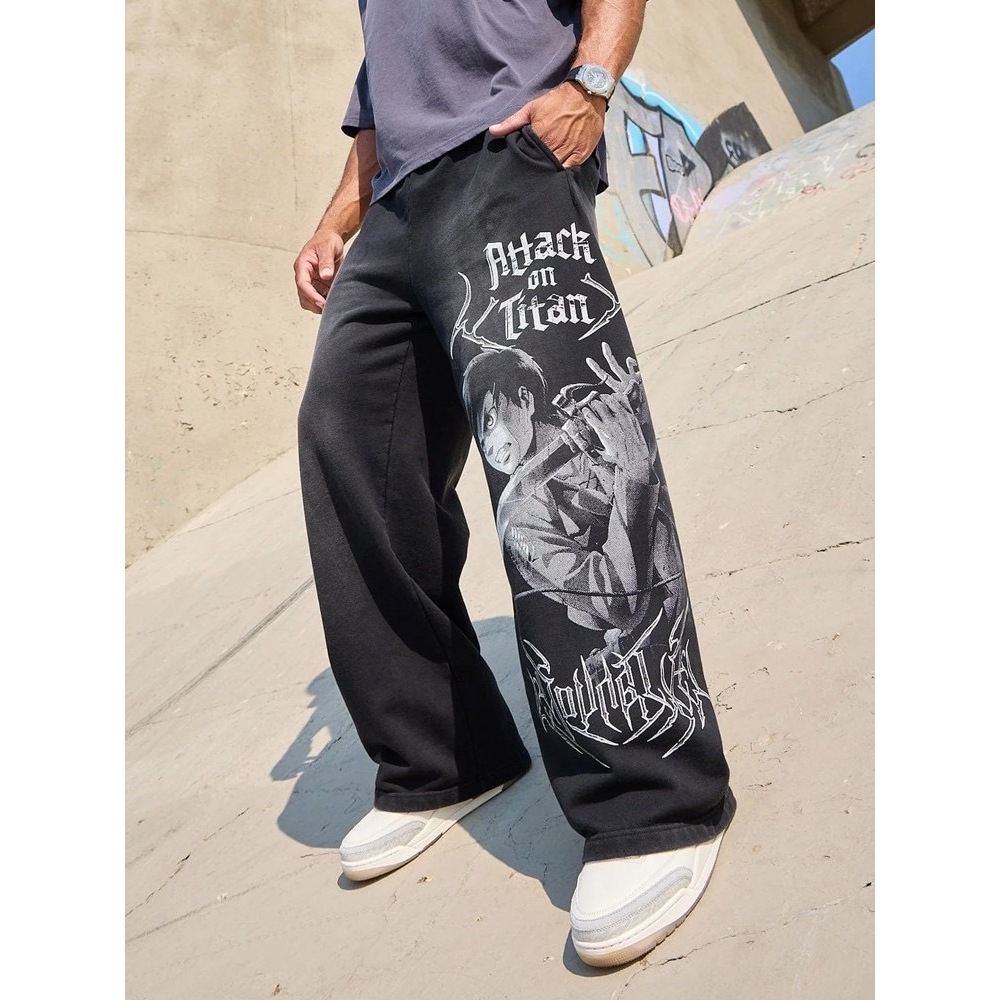 Youngla Mens American Style Attack on Titan Joint Style ANTHEM JOGGERS ...