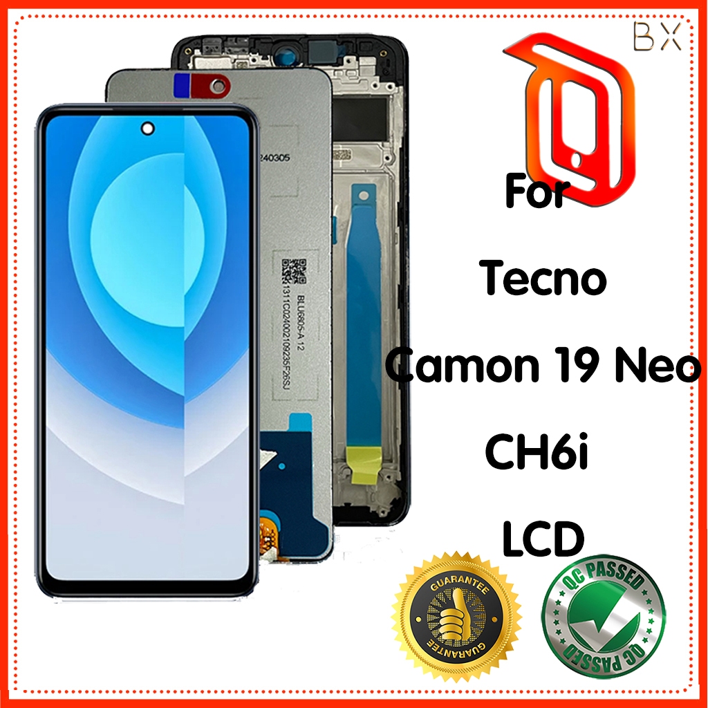 สําหรับ Tecno Camon 19 Neo CH6i จอแสดงผล LCD Touch Screen Digitizer แผงประกอบเปลี่ยน | Shopee ...