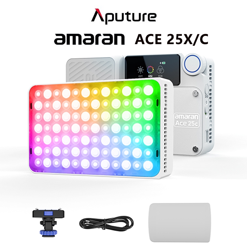 การเย็บ amaran Ace 25c Full color Compact LED Mini On-camera Light 2300K-10000K One-cond setup ...