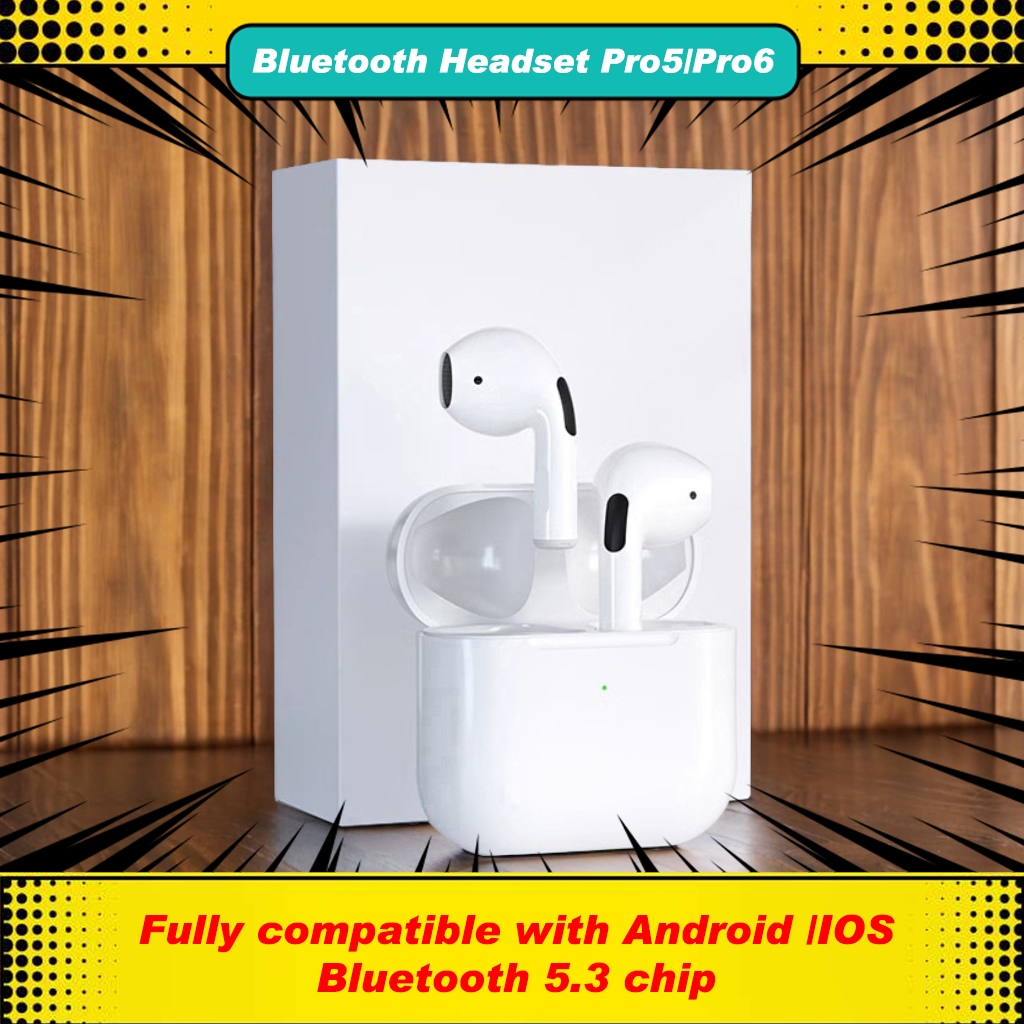 หูฟังบลูทูธ TWS Wireless Fifth Generation In-ear Pro5/Pro6 หูฟังสําหรับ Android และ IOS | Shopee ...