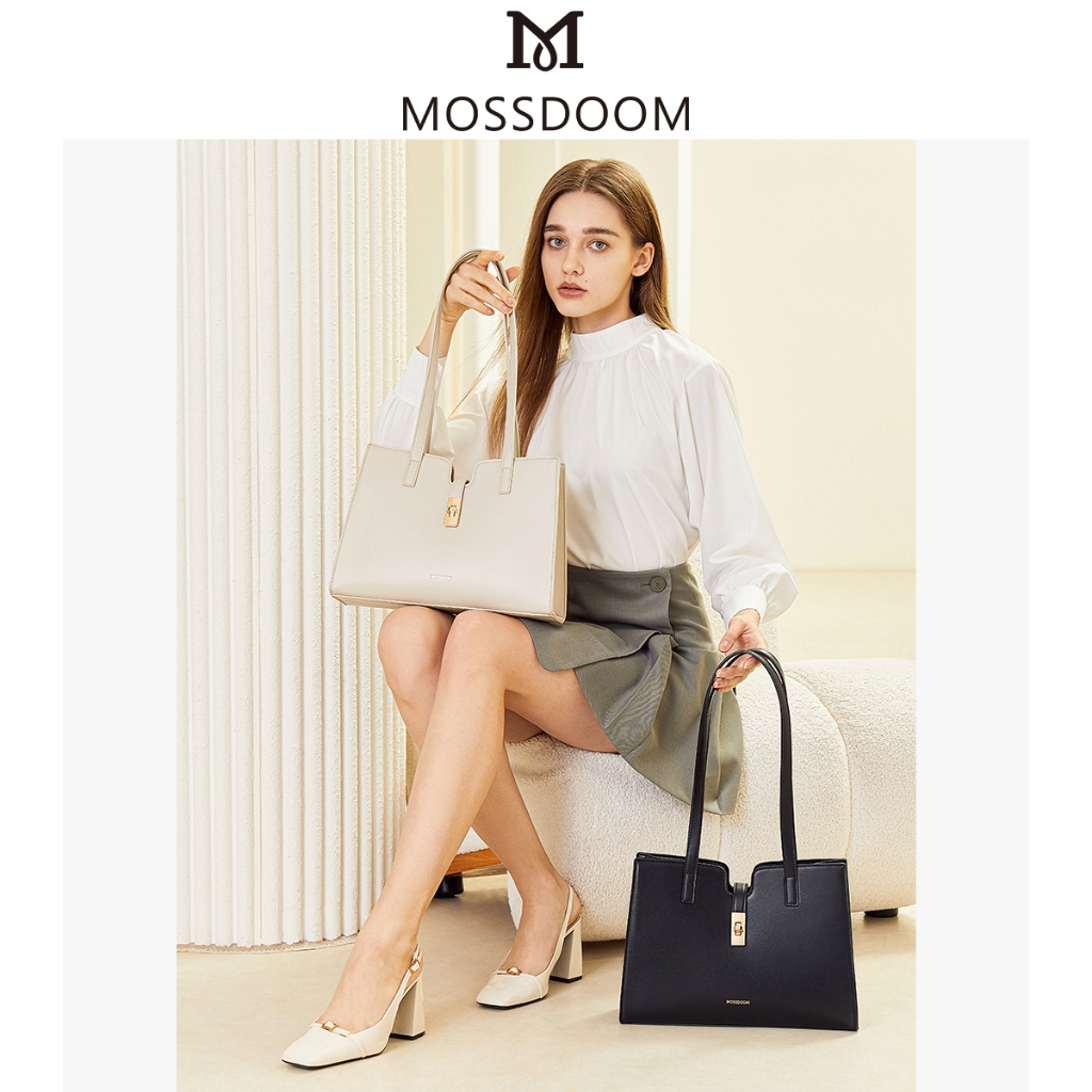 MOSSDOOM Elaura Bag กระเป๋าสะพายไหล่หนังPU ดีไซน์เรียบง่าย | Shopee ...