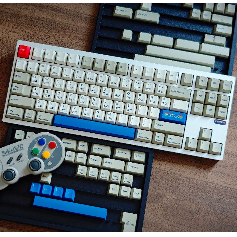 Retro C64 Keycaps ชุดโปรไฟล์เชอร์รี่ PBT Sublimation Keycap สําหรับแป้น ...