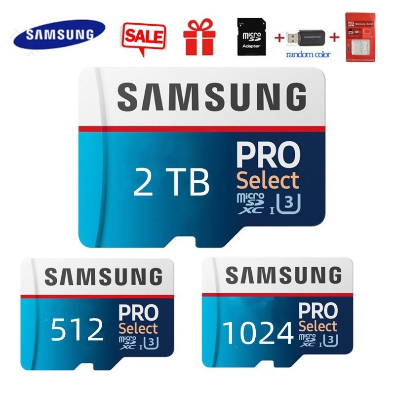 การ์ดหน่วยความจํา Samsung Micro SD 2TB/1024GB/512GB Class10 Mini SD การ์ด | Shopee Thailand