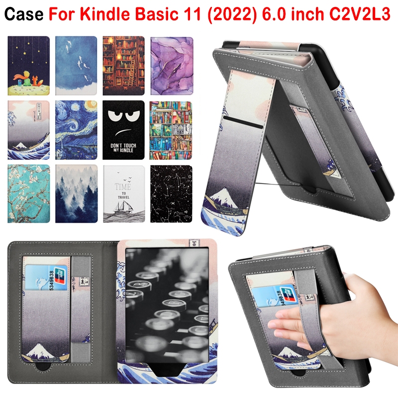 สําหรับ Kindle Basic 11 (2022) 6.0 นิ้ว C2V2L3 คุณภาพสูง PU หนังช่องใส่ ...