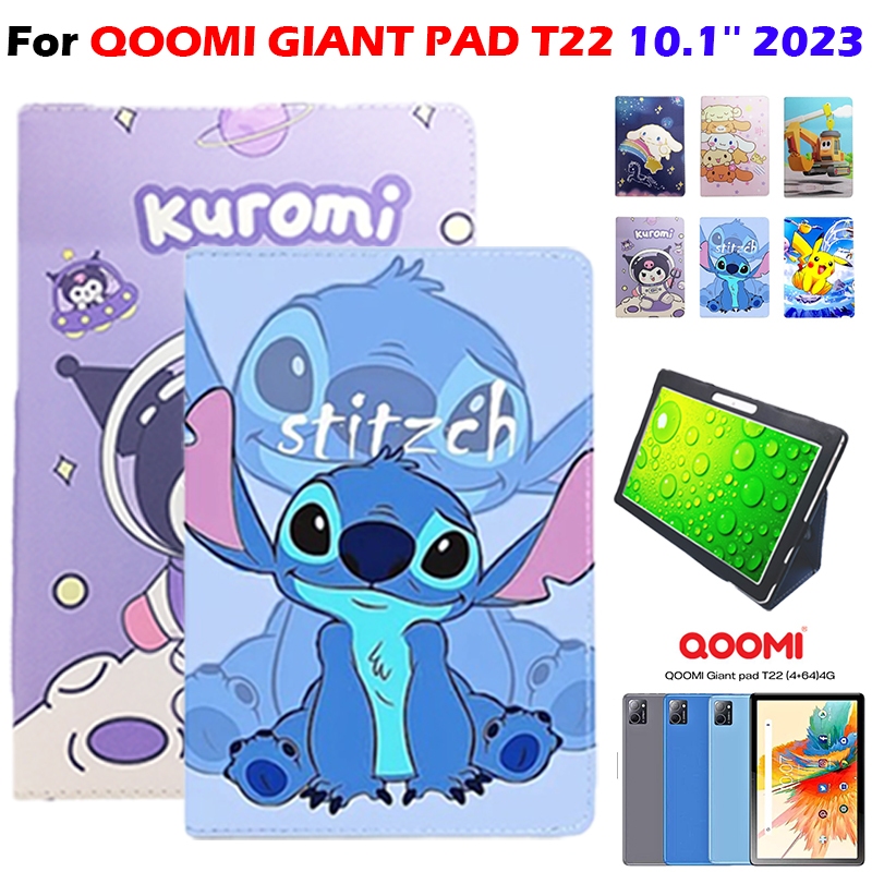 การ์ตูนทาสี PU หนังสําหรับ QOMOI GIANT PAD T22 10.1 2023 ฝาครอบ QOMOI GIANT PAD T 22 10.1 นิ้ว ...