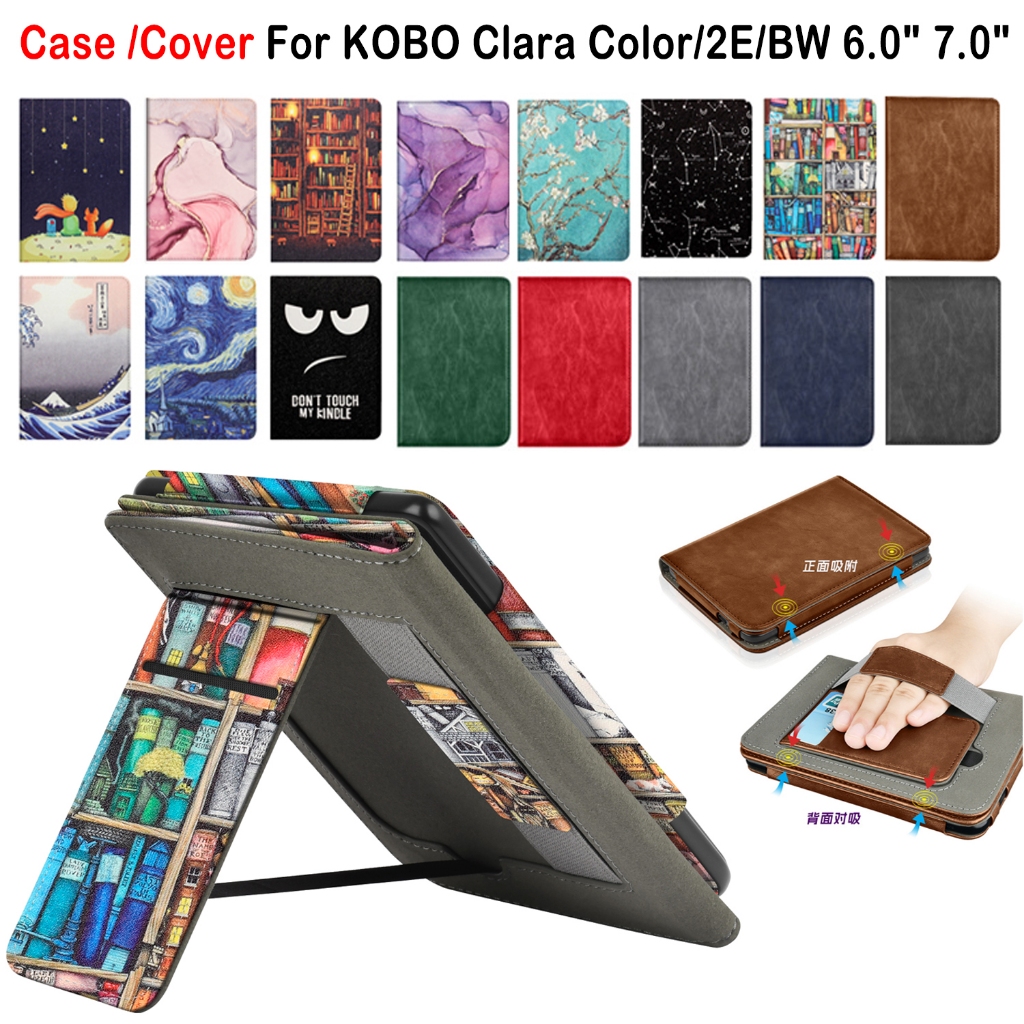สําหรับ Kobo Clara Color Libra สี 6" 7" 2024 หนังคุณภาพสูงช่องใส่การ์ด ...
