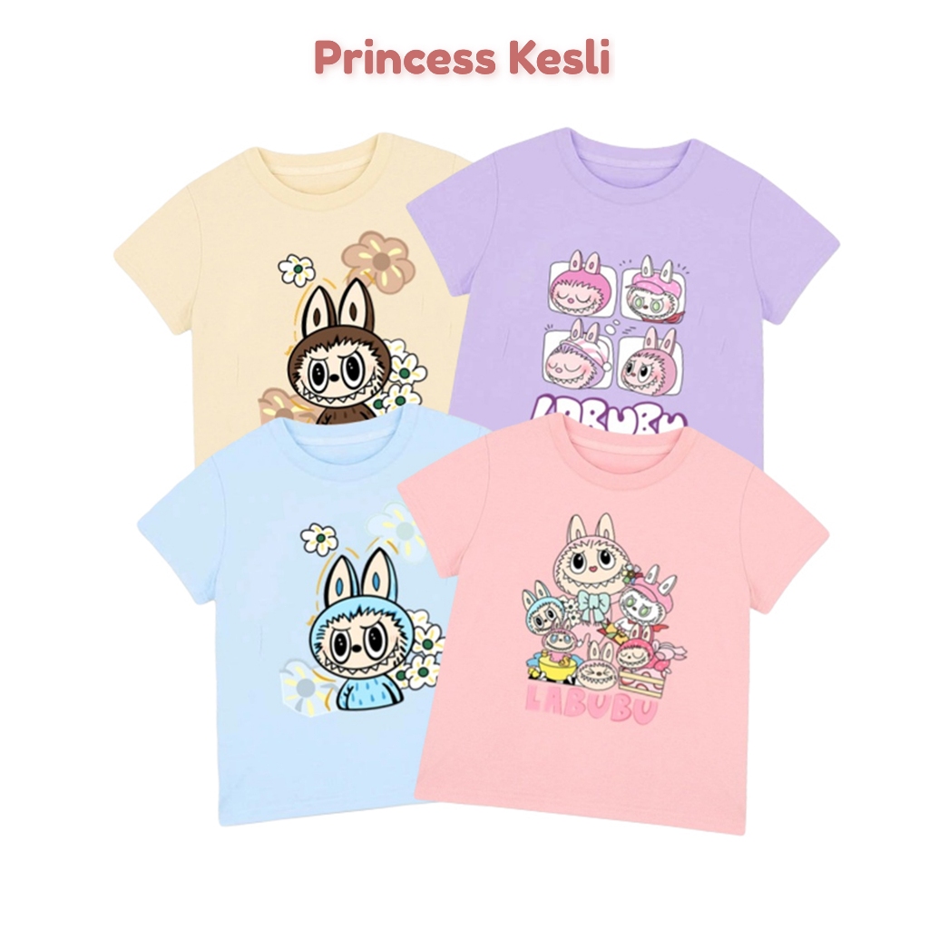 Princess Kesli เสื้อยืดเด็กหญิงคุณหนู ลายสดใสสีน่ารัก งานสวยใส่สบาย 1 ...