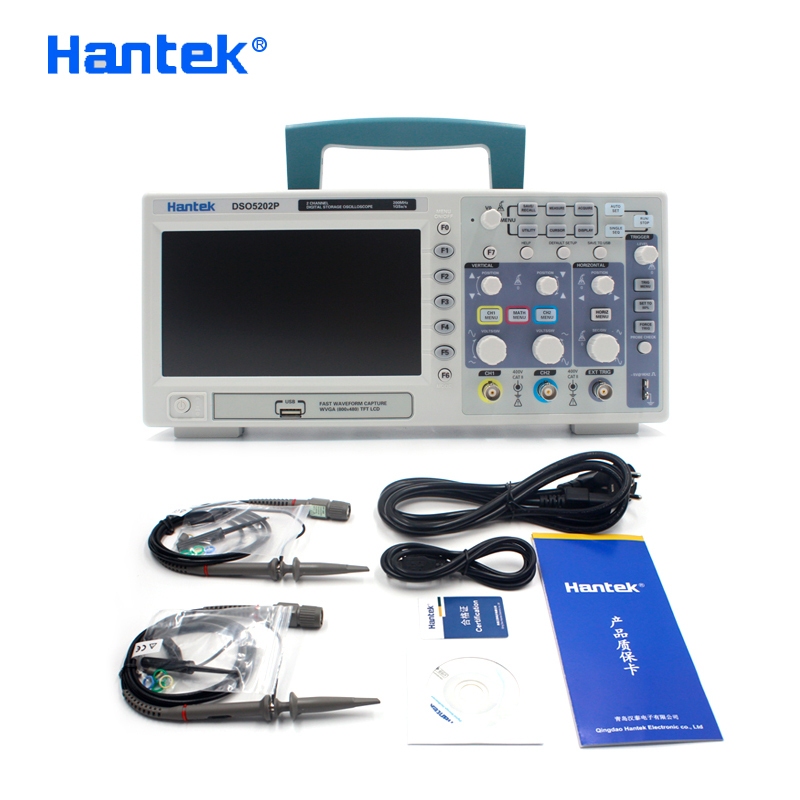 Hantek DSO5202P Digital Oscilloscope 200MHz bandwide 2 ช่องมือถือ LCD ...