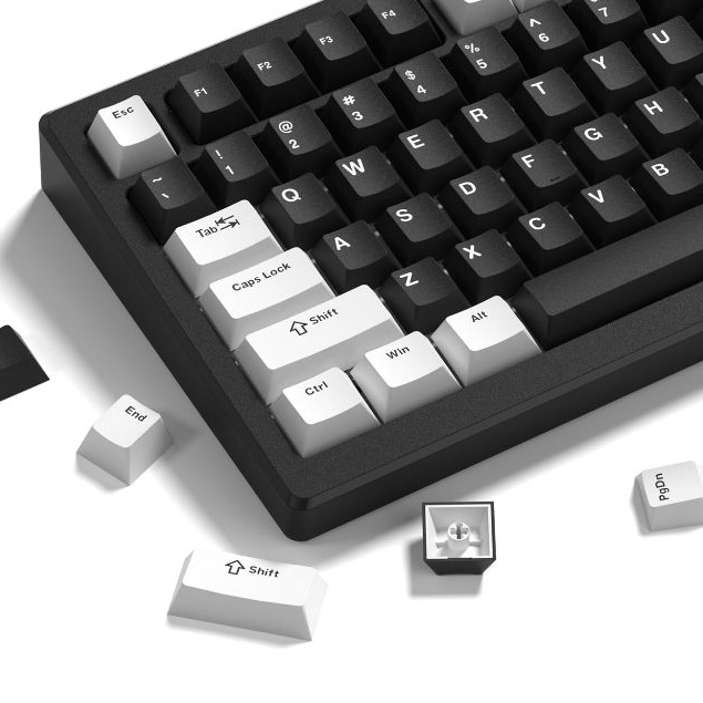 Womier 128 คีย์ PBT Double Shot Keycaps โปรไฟล์เชอร์รี่ที่กําหนดเอง WOB ...