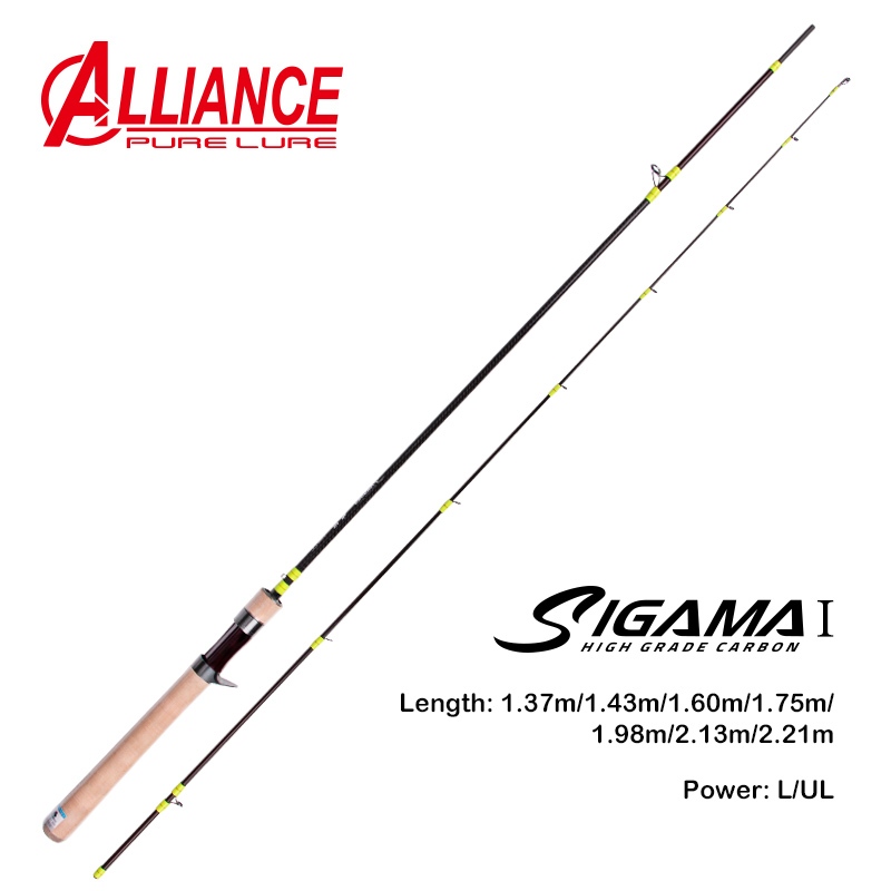 Sigama1 Ultralight Carbon Rods MF Action Spinning Casting Fishing Rods ...