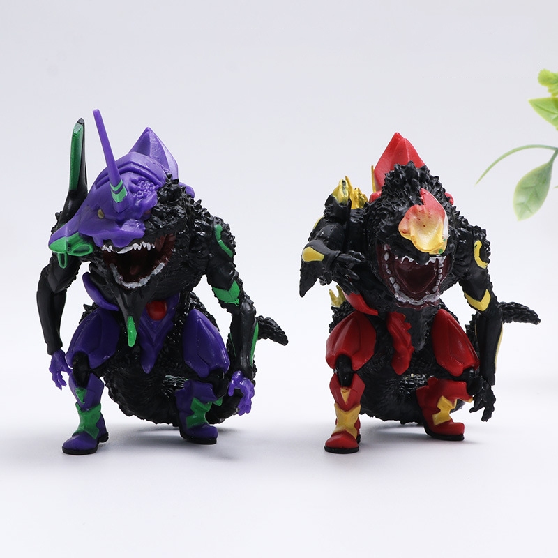 2 ชิ้น/เซ็ต 8 ซม.อะนิเมะ Neon Genesis Evangelion Godzilla Monster EVA ...
