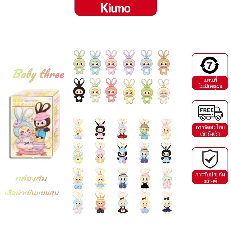 [กล่อง] Baby Three Macaron Rabbit ส่งจากไทย กล่องสุ่ม babythree ตุ๊กตา ...