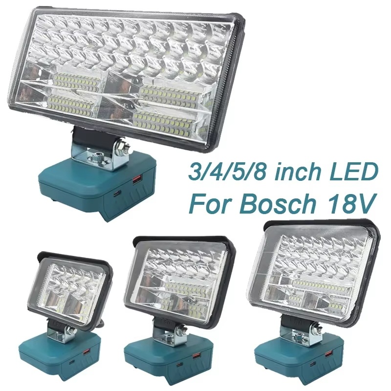 3/4/5/8 นิ้วไฟ LED ทํางานสําหรับ Bosch 18V 20V แบตเตอรี่ลิเธียมไฟฉาย ...