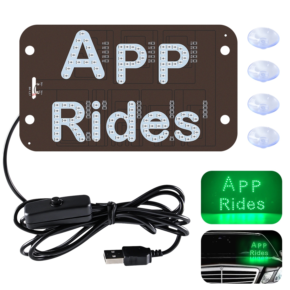 Creative LED Taxi Board Light โฆษณาไฟแสดงสถานะ 12V รถ App ขี่ GRAB Taxi ...