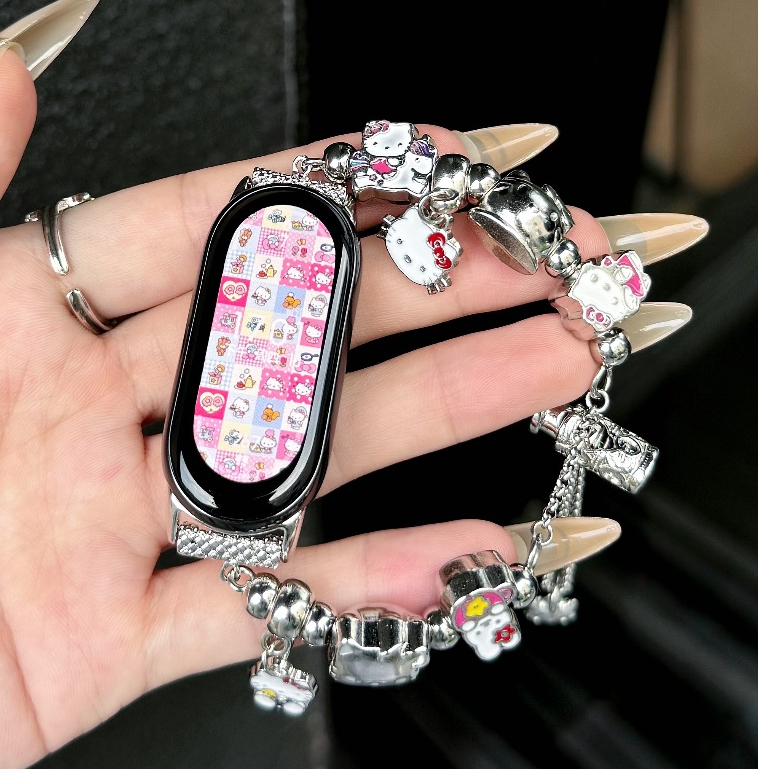 น่ารักการ์ตูนจี้ลูกปัดสําหรับ Xiaomi mi Band 9 สายคล้องลูกปัดสมาร์ท mi ...