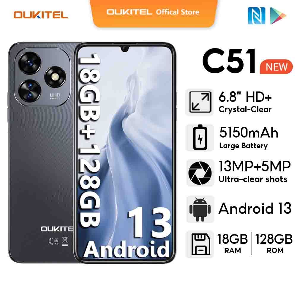 [LOCAL STOCK] OUKITEL C51 18GB + 128GB 5150mAh แบตเตอรี่ 9 มม.Ultra ...