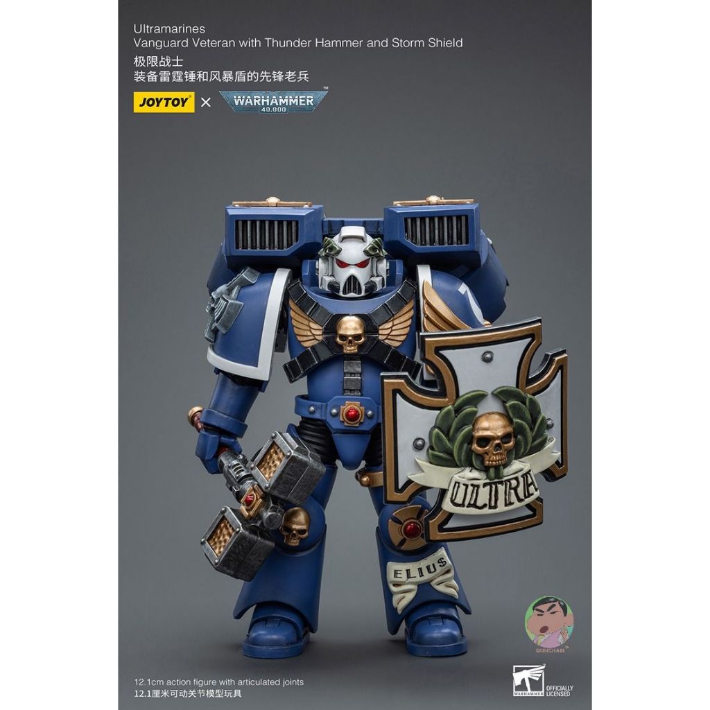 Joytoy Warhammer 40K Ultramarines Vanguard Veteran พร้อม Thunder Hammer ...