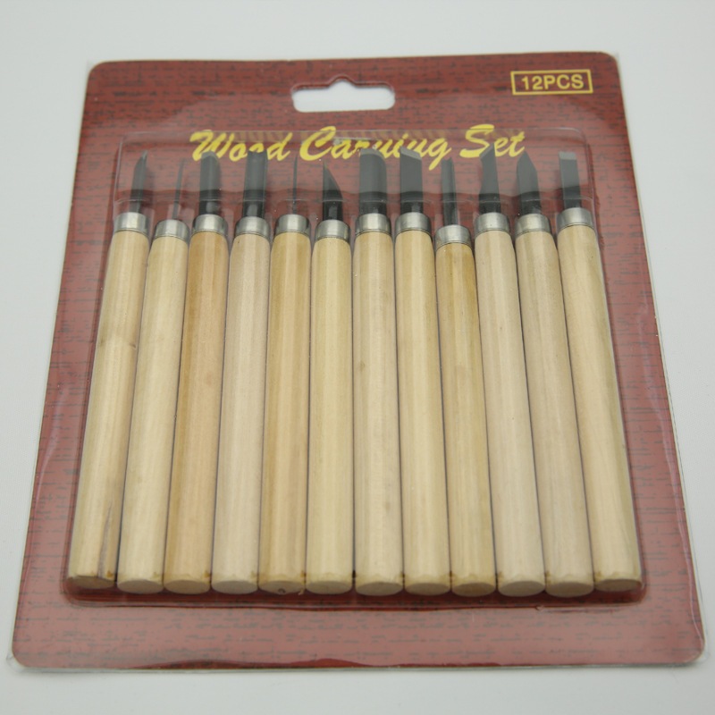 12pcs Professional ไม้แกะสลัก Chisel มีดมือชุดเครื่องมือสําหรับ Basic ...