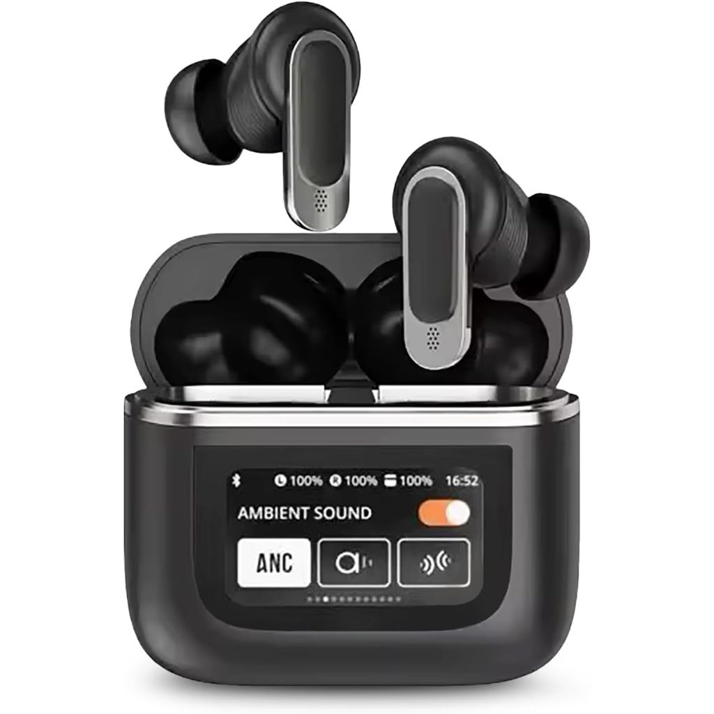 V8 Airphone Tour Pro Noise Cancelling หน้าจอสัมผัส LCD อัจฉริยะชุดหูฟัง ...
