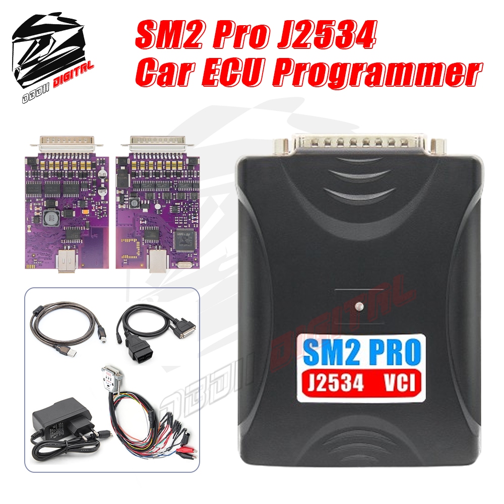 Sm2 Pro J2534 VCI 67 in 1 ECU Programmer PCM แฟลชรถเครื่องมือวินิจฉัยอ่าน/Clear Fault รหัส 67 ...