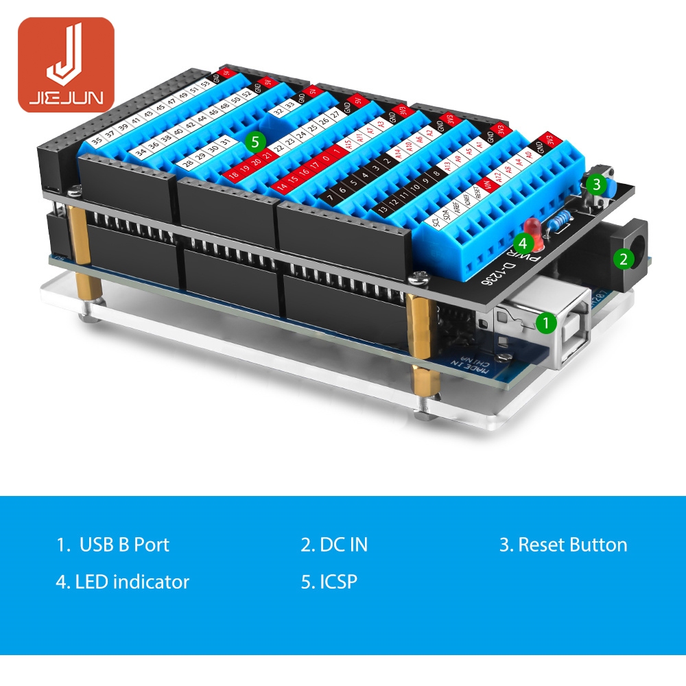 Arduino R3 MEGA 2560 GPIO Patch board Expansion Module (บอร์ดพัฒนาเสริม ...