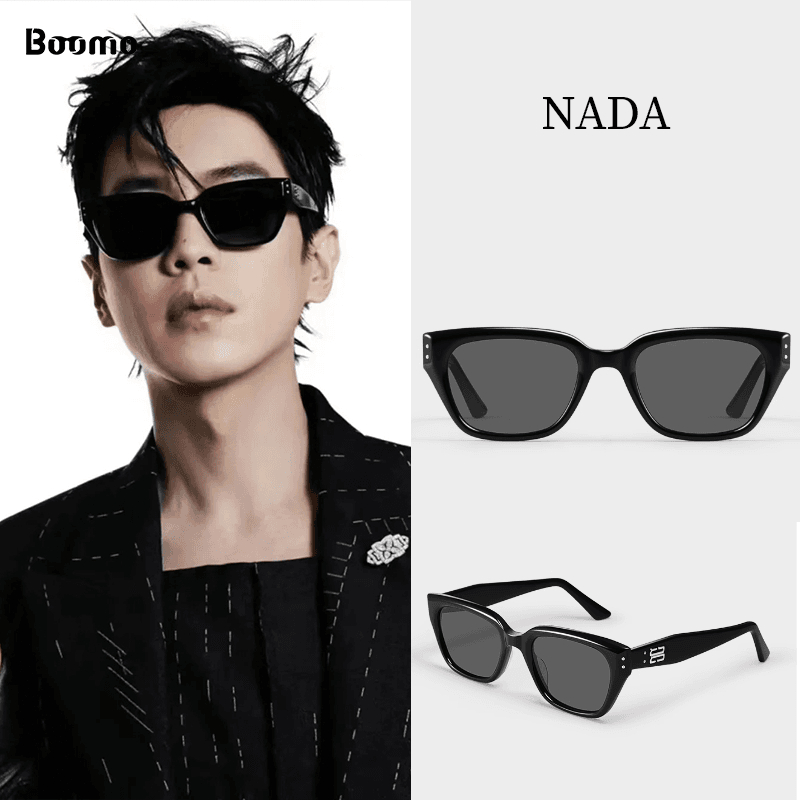 Boomo - NADA Retro Retangular แว่นกันแดดป้องกันแสงแดด UV400 [3003 ...