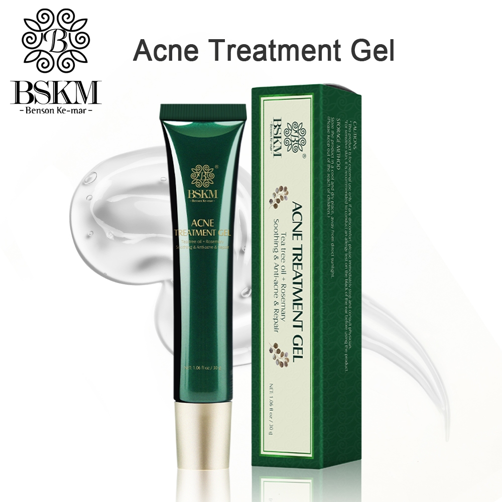 BSKM Tea Tree Acne Reduction Support Gel / Effective Treatment Soothing Skin Acne Relief Support ...