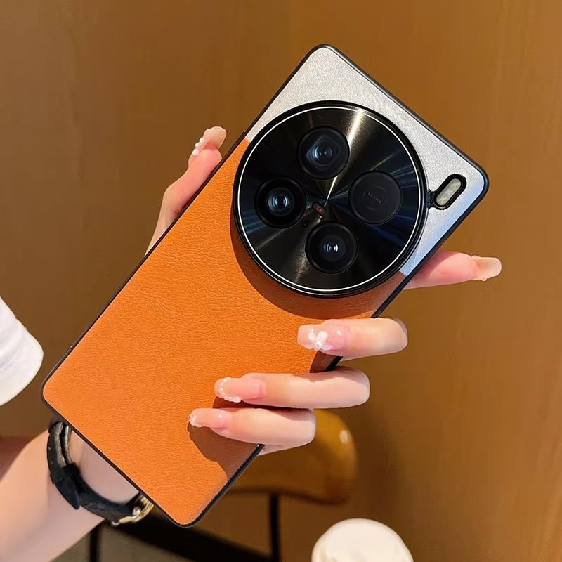 สําหรับ VIVO X200 x100 ultra x100s x90 x80 x70 200Pro mini หนังธรรมดาเย็บสีผิวสําหรับ VIVO X 200 ...