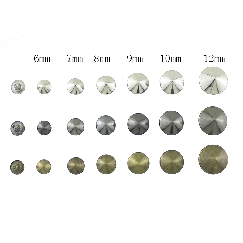100 ชุดกรวย Rivets สําหรับหนังรอบ Steeple เล็บยาง Studs และ Spikes ...