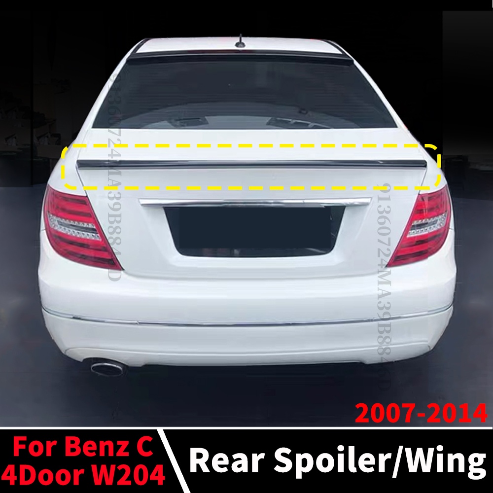 Air Deflector Splitter Body Kit ด้านหลังสปอยเลอร์ปีกสําหรับ Mercedes C ...