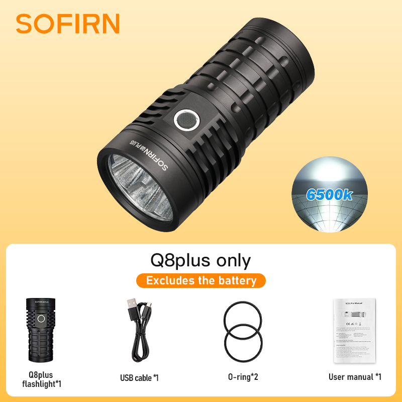 Sofirn Q8 Plus (EC06) ไฟฉาย LED 16000lm ชาร์จ USB C 21700 Anduril 2.0 ...
