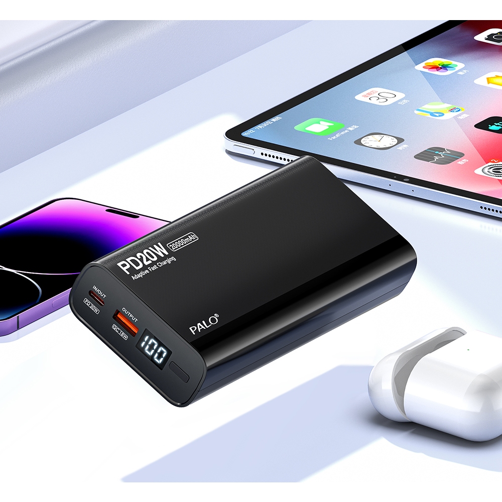 Palo Power Bank 20000mAh แบตเตอรี่ความจุขนาดใหญ่ PD20W Fast Charging ...